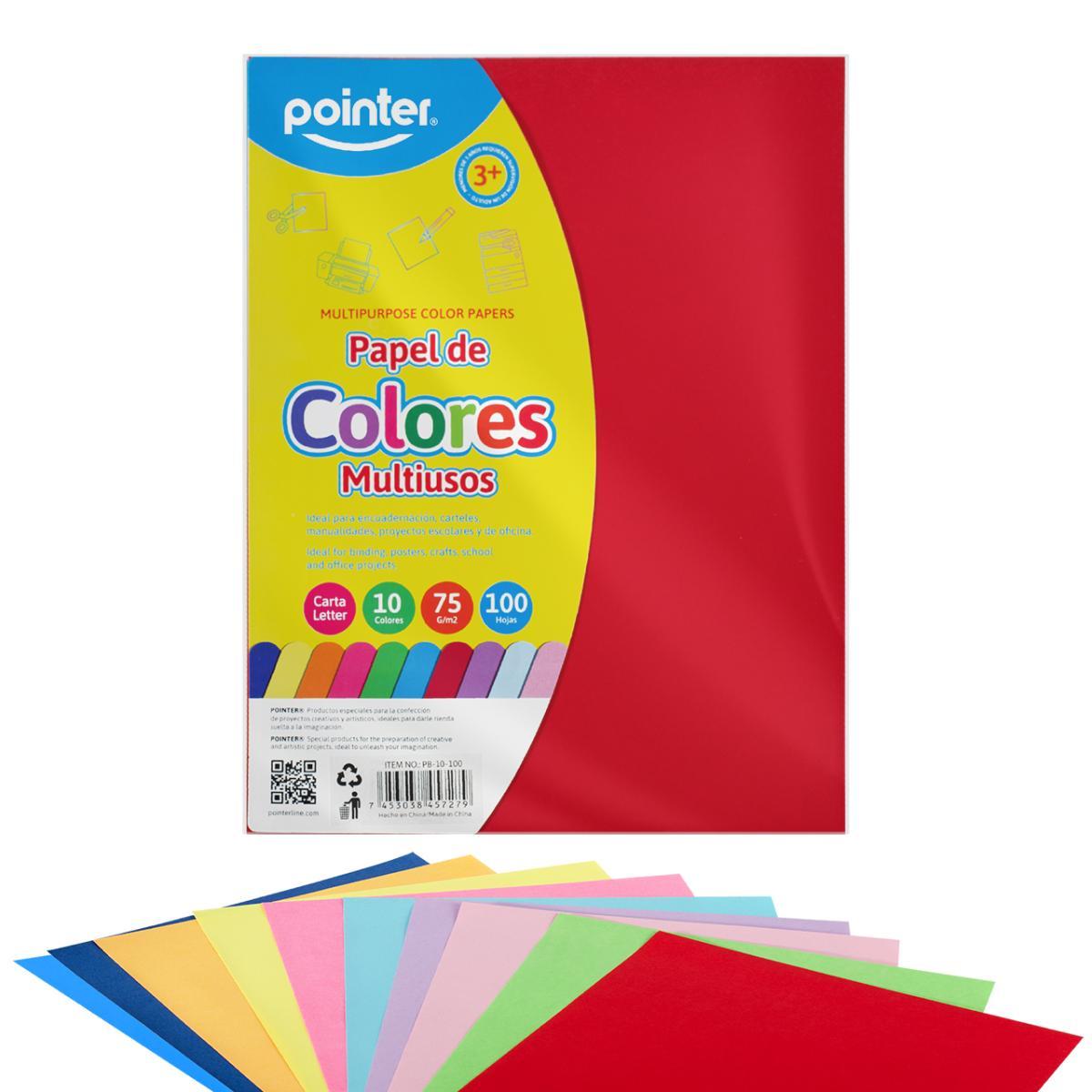 Papelería lo de Juli - Papel de colores MULTIUSO X 100 POINTER